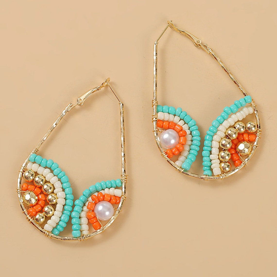 Beaded Earrings/ Hand Crafted/ Dangle Earrings/beaded | Etsy