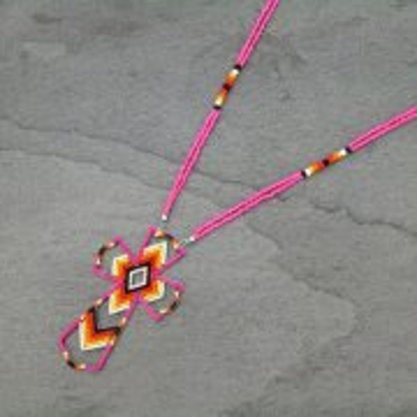 Bead Cross Necklace - Etsy