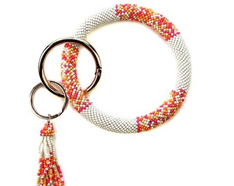 Beaded Key Ring - Etsy