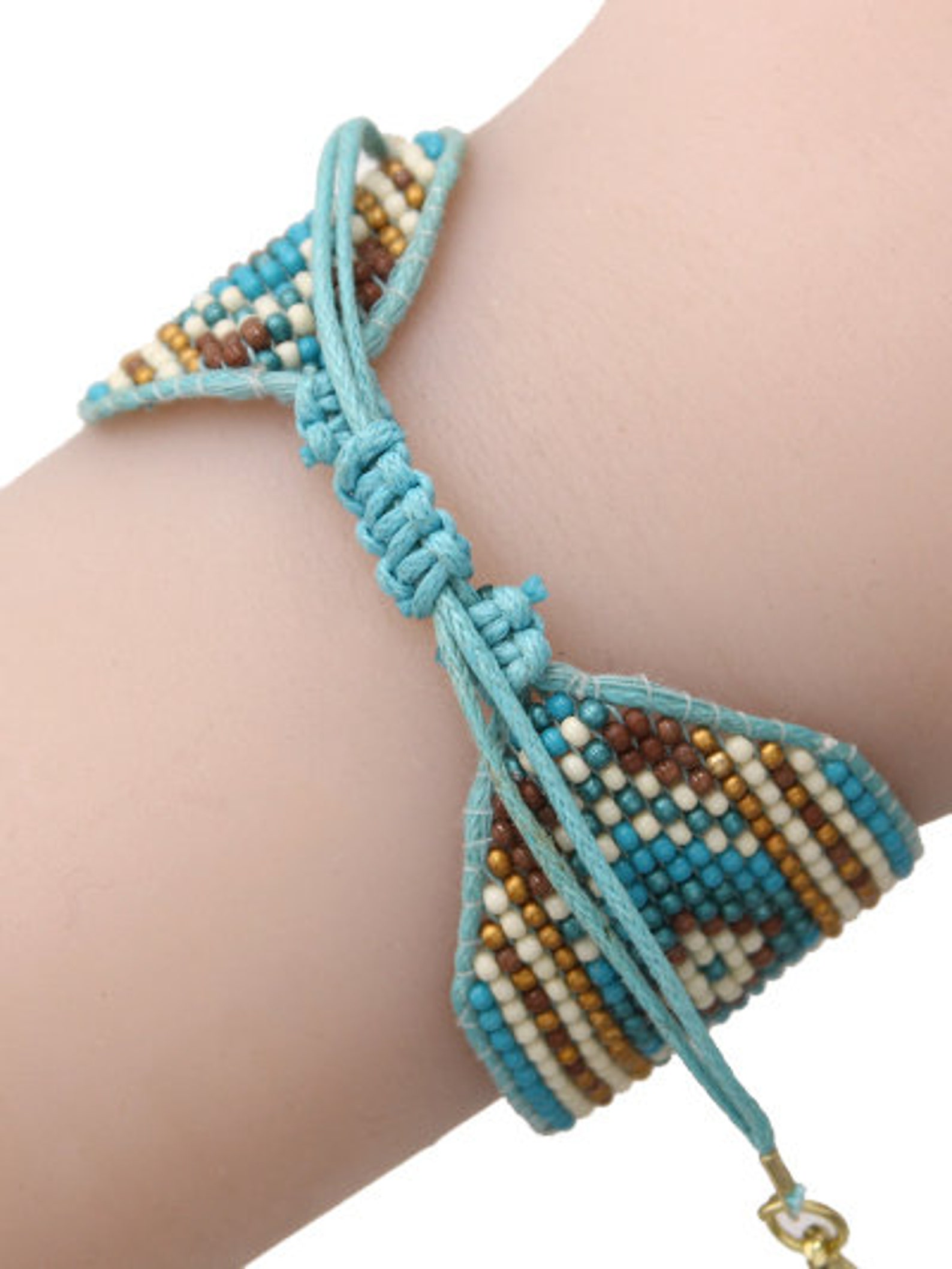 Hand Beaded Native American Adjustable Bracelet/tribal - Etsy