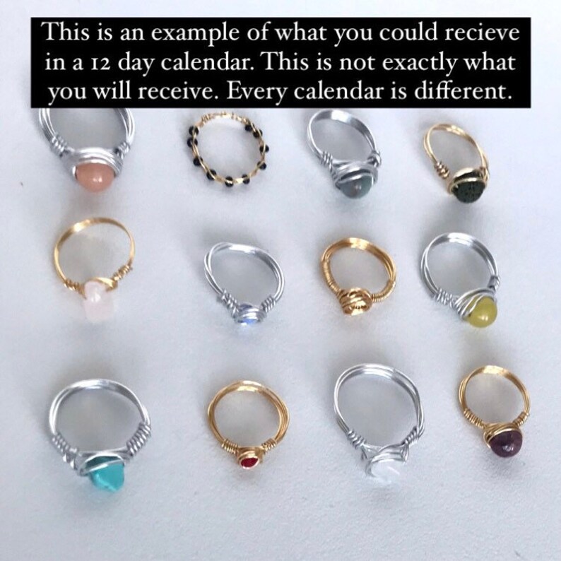 Ring Advent Calendar Countdown to Christmas Christmas - Etsy