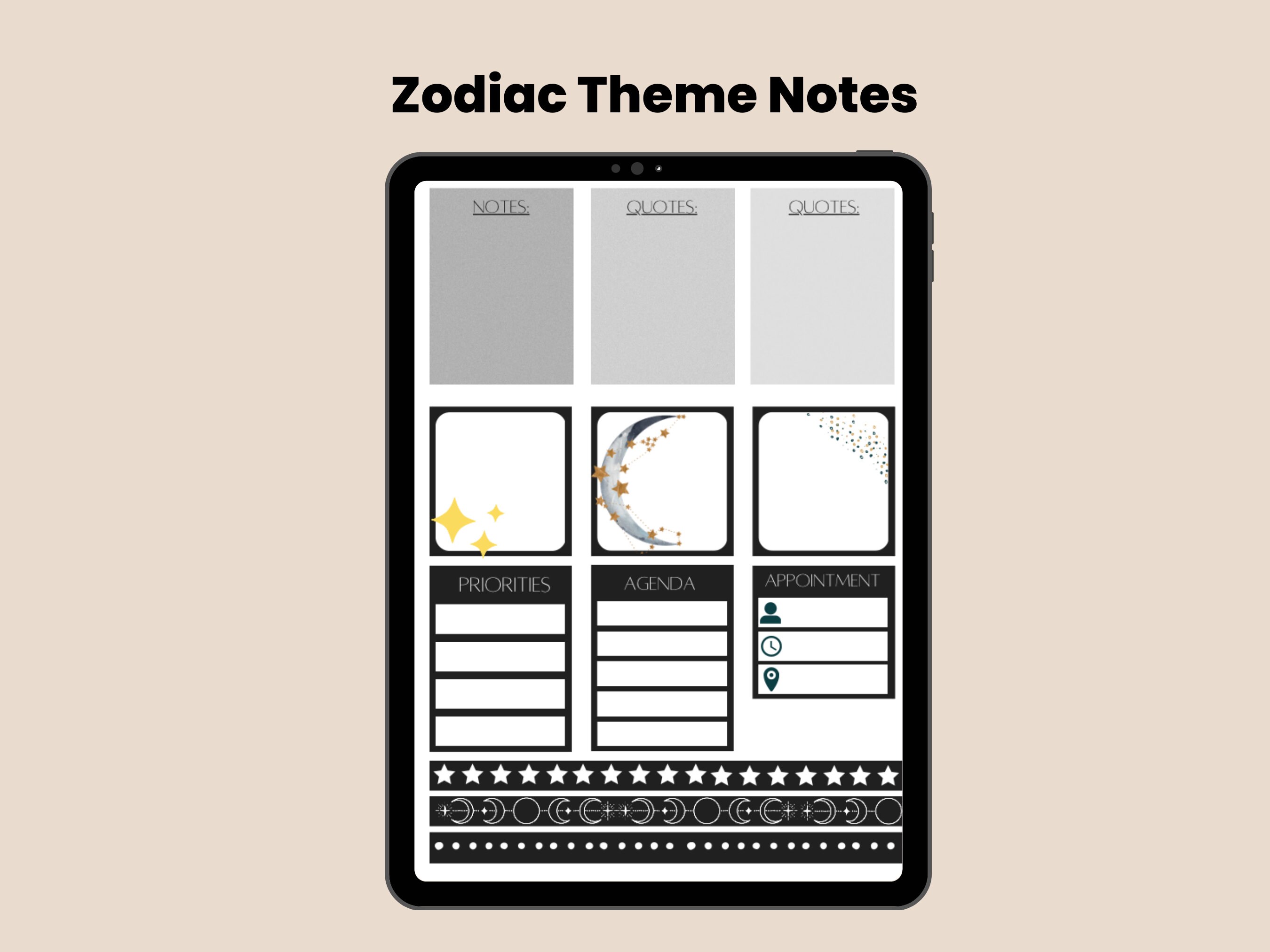 Zodiac Theme Digital Stickers for Digital Planners Compatible With ...