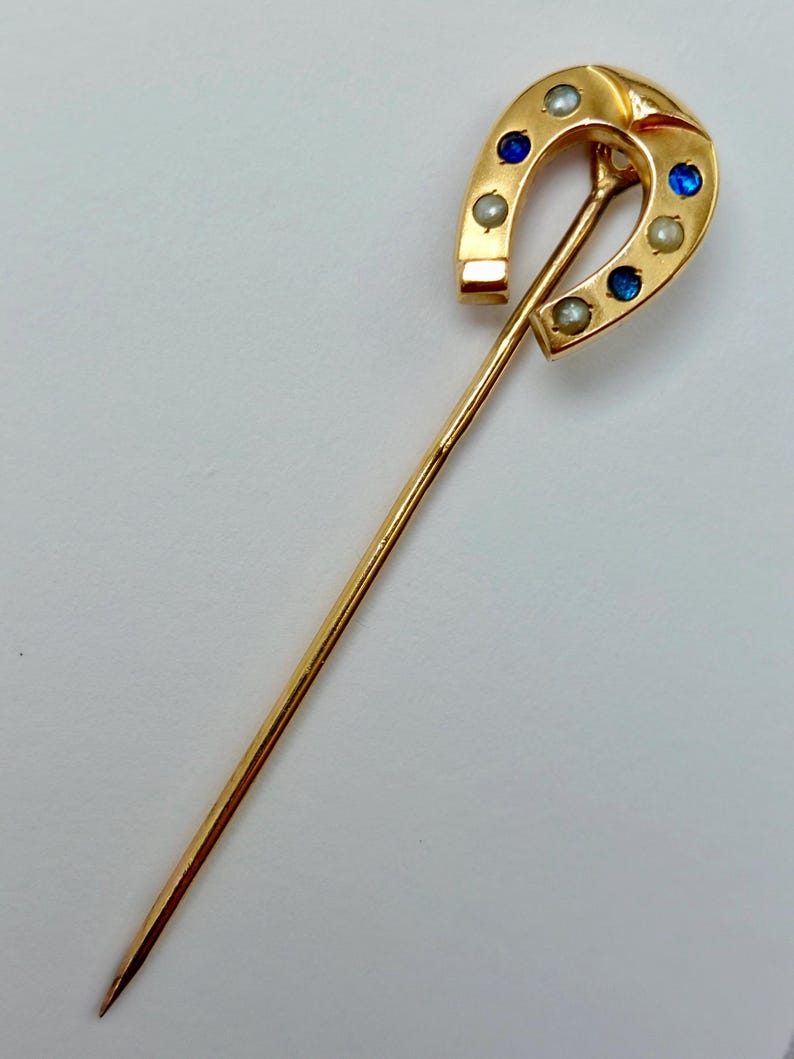 Antique French Stick Pin in FIX With a Horseshoe - Etsy