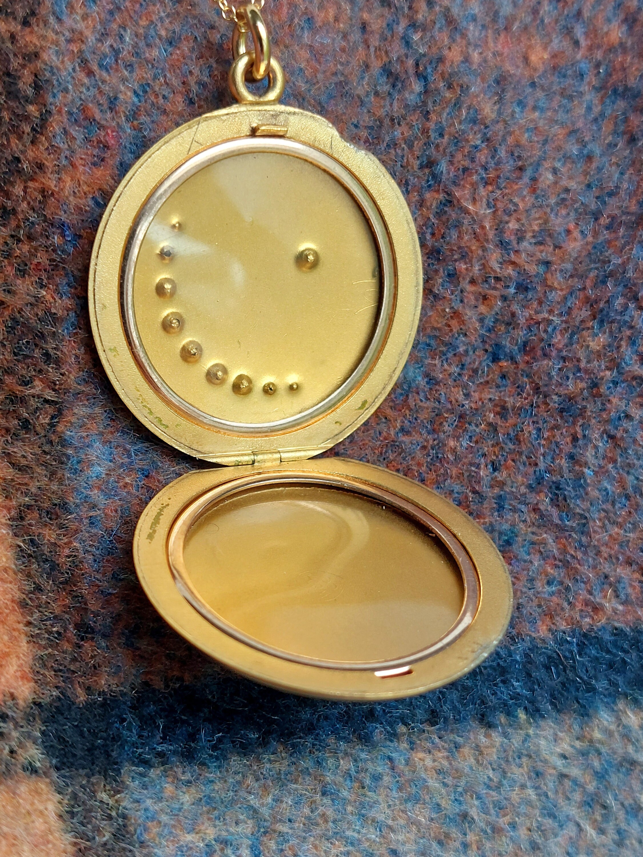 Crescent Moon & Star Celestial Victorian Locket Monogram AJH - Etsy