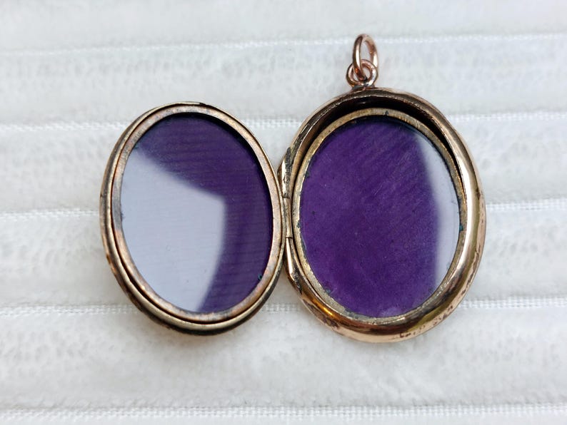 Victorian Gold Locket With Black, Blue and White Enamel - Etsy