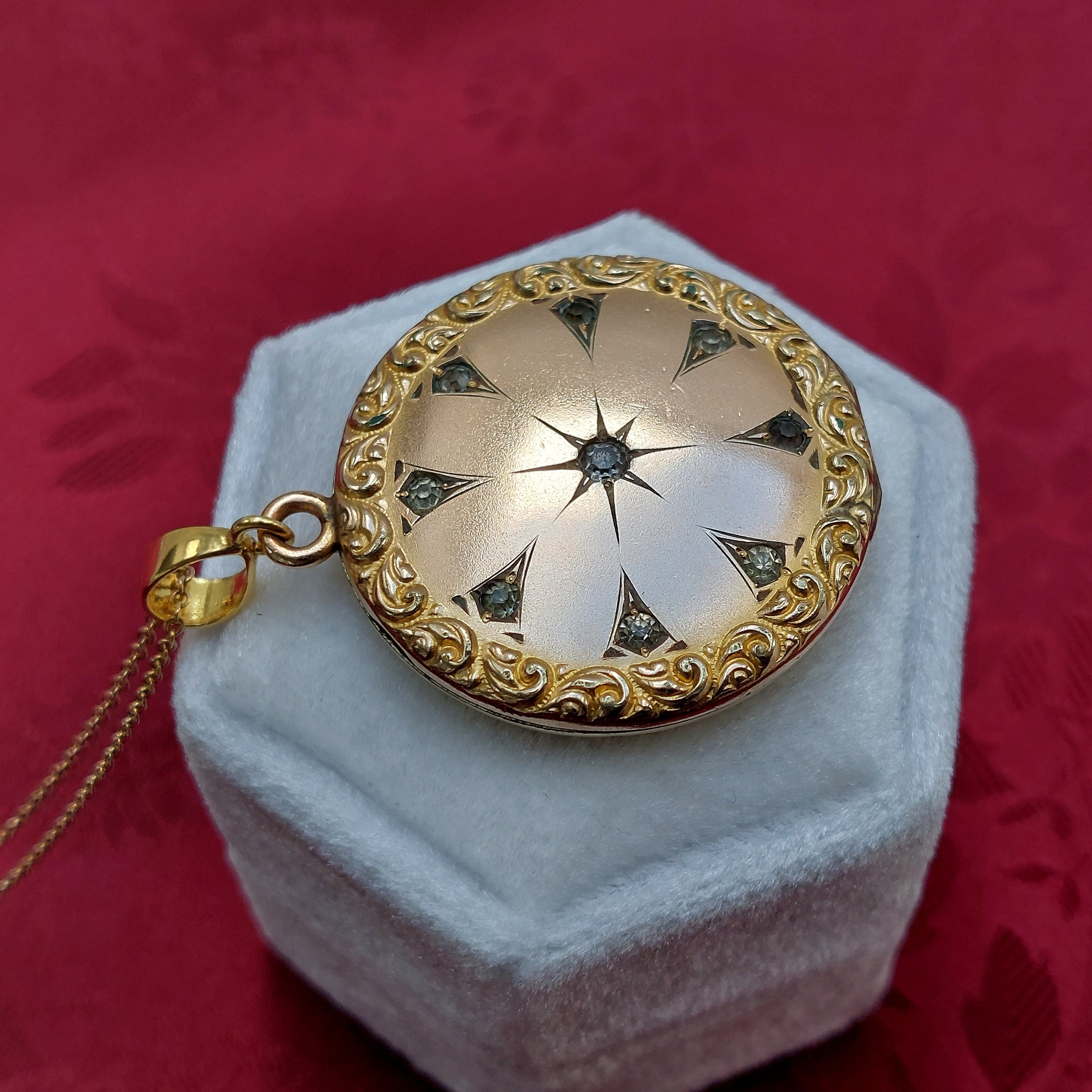 Antique Star Locket With Monogram AMG - Etsy