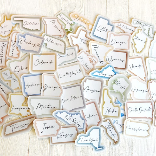 State Stickers - Etsy