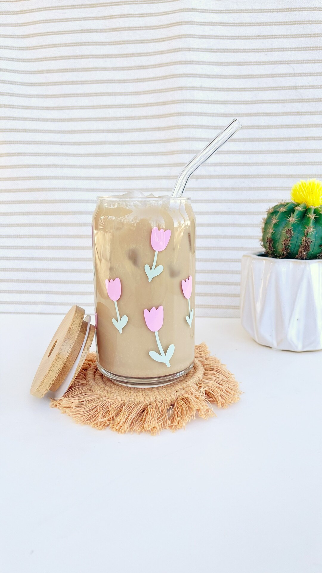 Tulips Glass Cup Spring Tulips Glass Coffee Cup Tulip Cup - Etsy Canada
