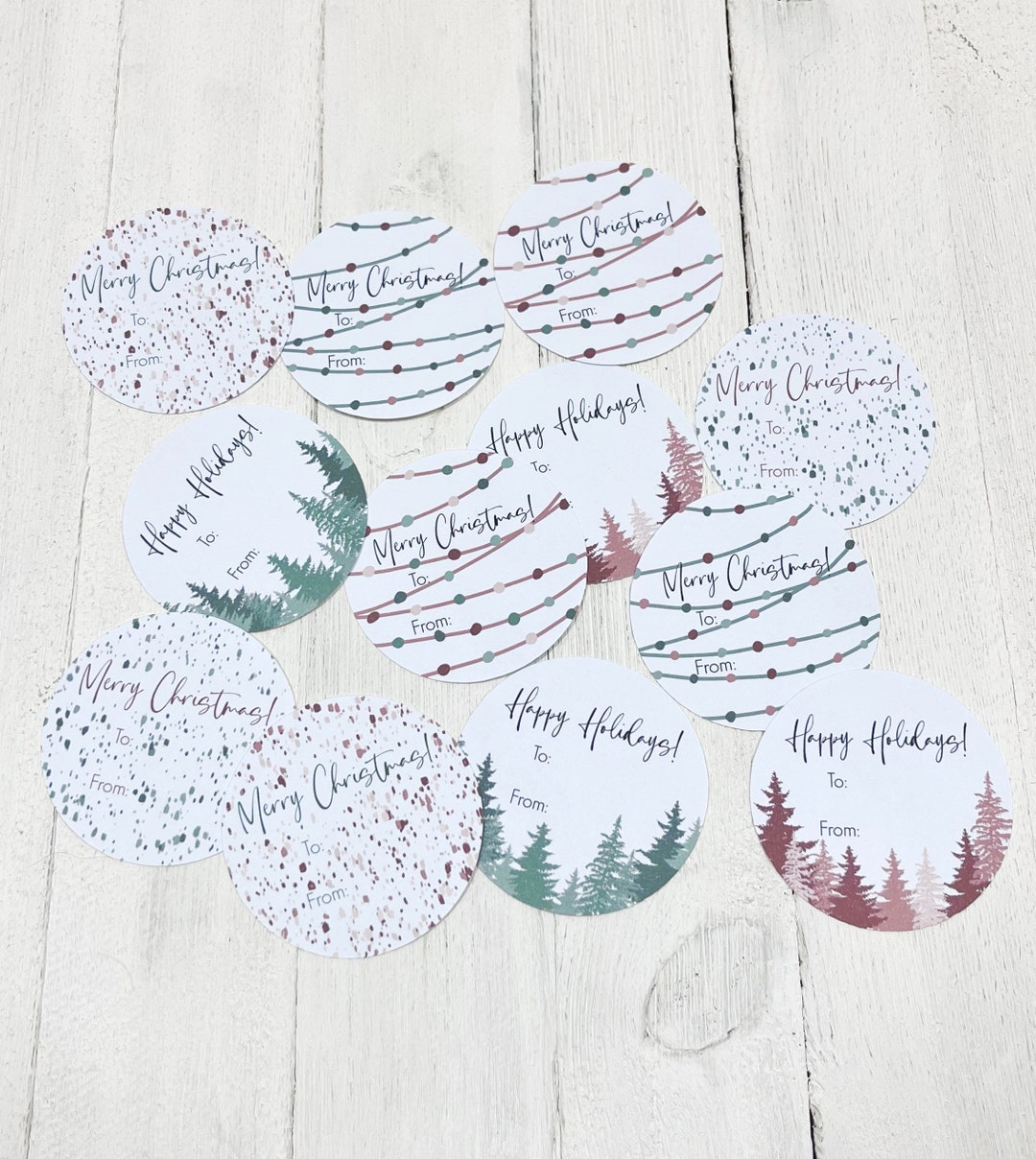 Christmas Gifts Labels, Gift Tags, Christmas Tree Stickers, Christmas ...