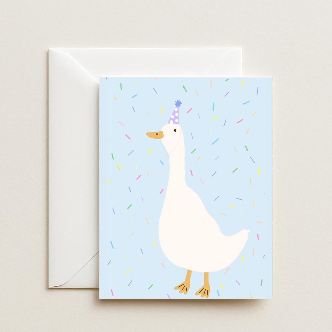 Silly Goose Birthday Card, Birthday Card, Cute Card, Goose Card, Happy ...