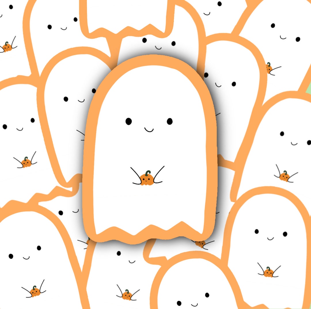 Cute Ghost Sticker, Halloween, Spooky, Cute Ghosty, Halloween, Fall ...