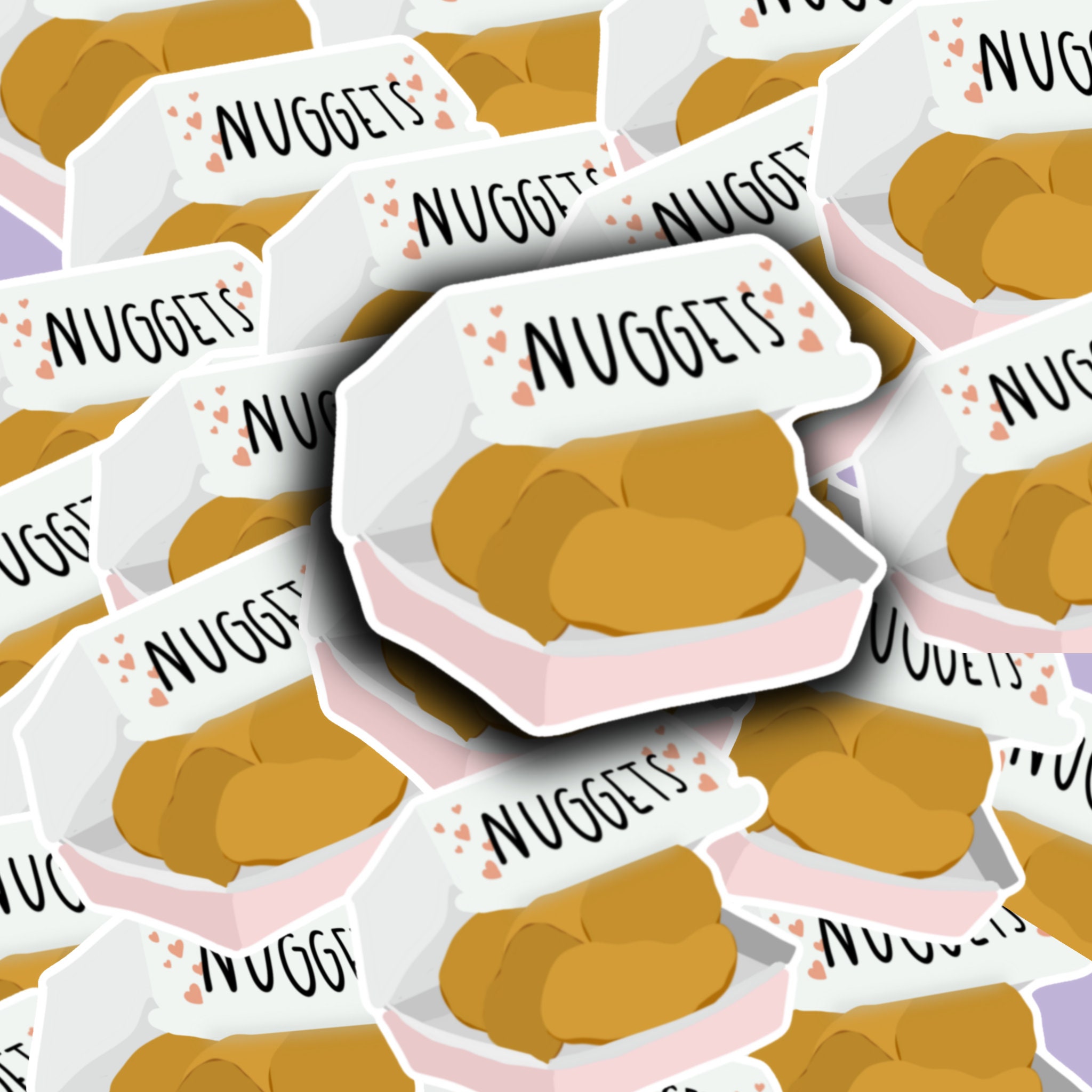 Chicken Nuggets Sticker Nugget Fast Food Nugget Lover | Etsy