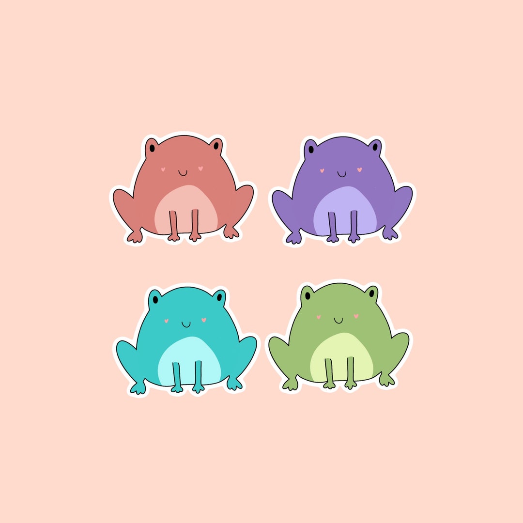 Colorful Frog Sticker Pack, Frogs, Cute Frogs, Laptop Decals ...