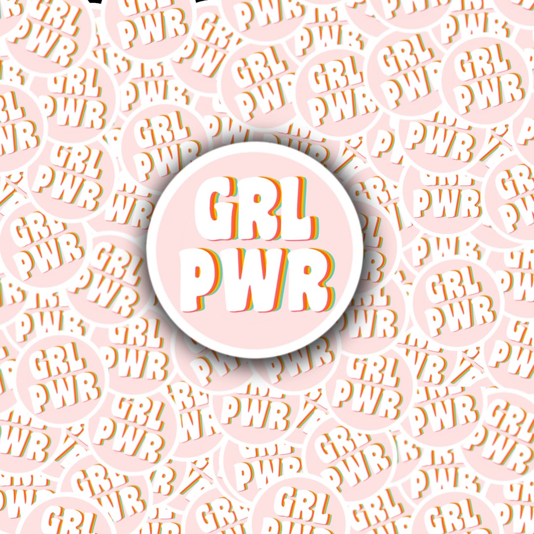 Mini (1.5 In.) GRL PWR Sticker /girl Power / Pink Laptop Sticker ...