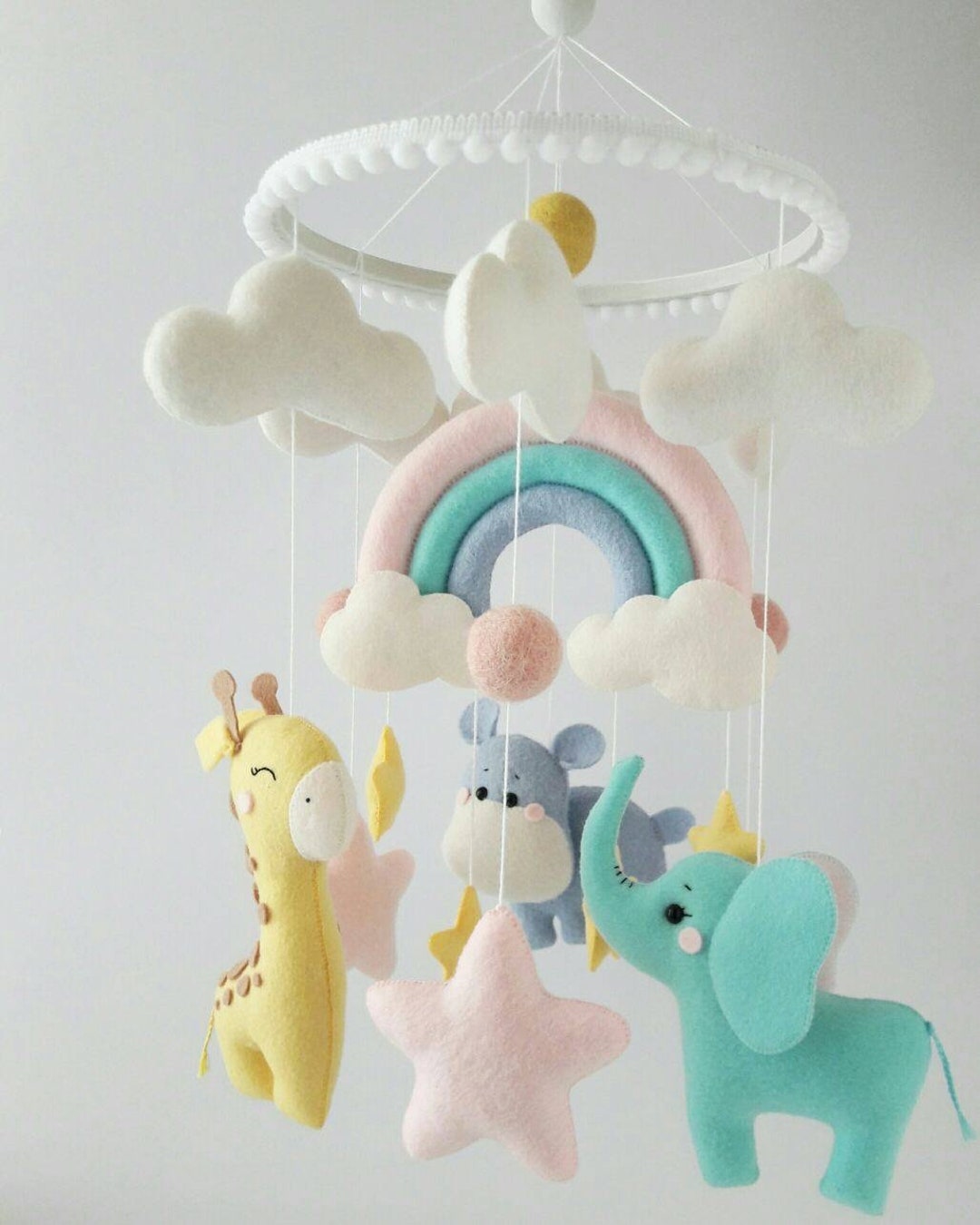 Crib Mobile With Animals, Safari Baby Mobile,safari Nursery Decor ...