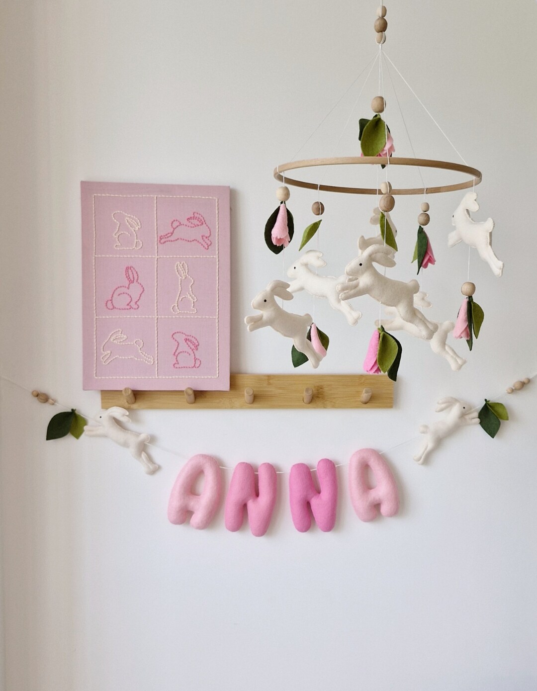 Nursery Wall Decoration for Girl, Bunny Nursery, Peter Rabbit Theme ...
