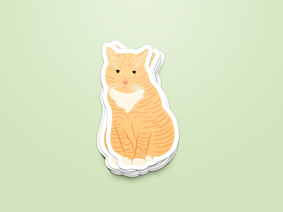 Orange Tabby Cat Sticker - Etsy