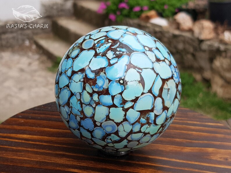 3.3 TURQUOISE MOSAIC SPHERE Collectible Gemstone | Etsy