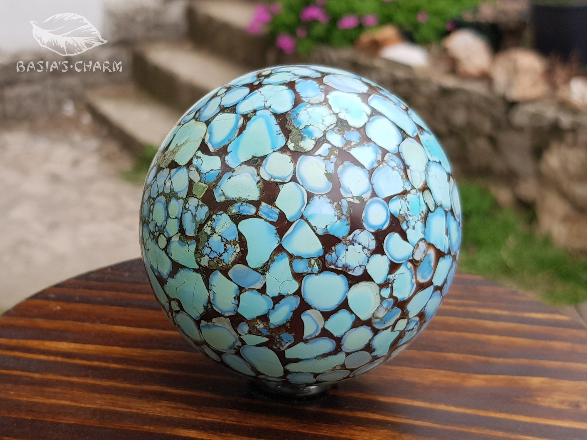 3.3 TURQUOISE MOSAIC SPHERE Collectible Gemstone | Etsy