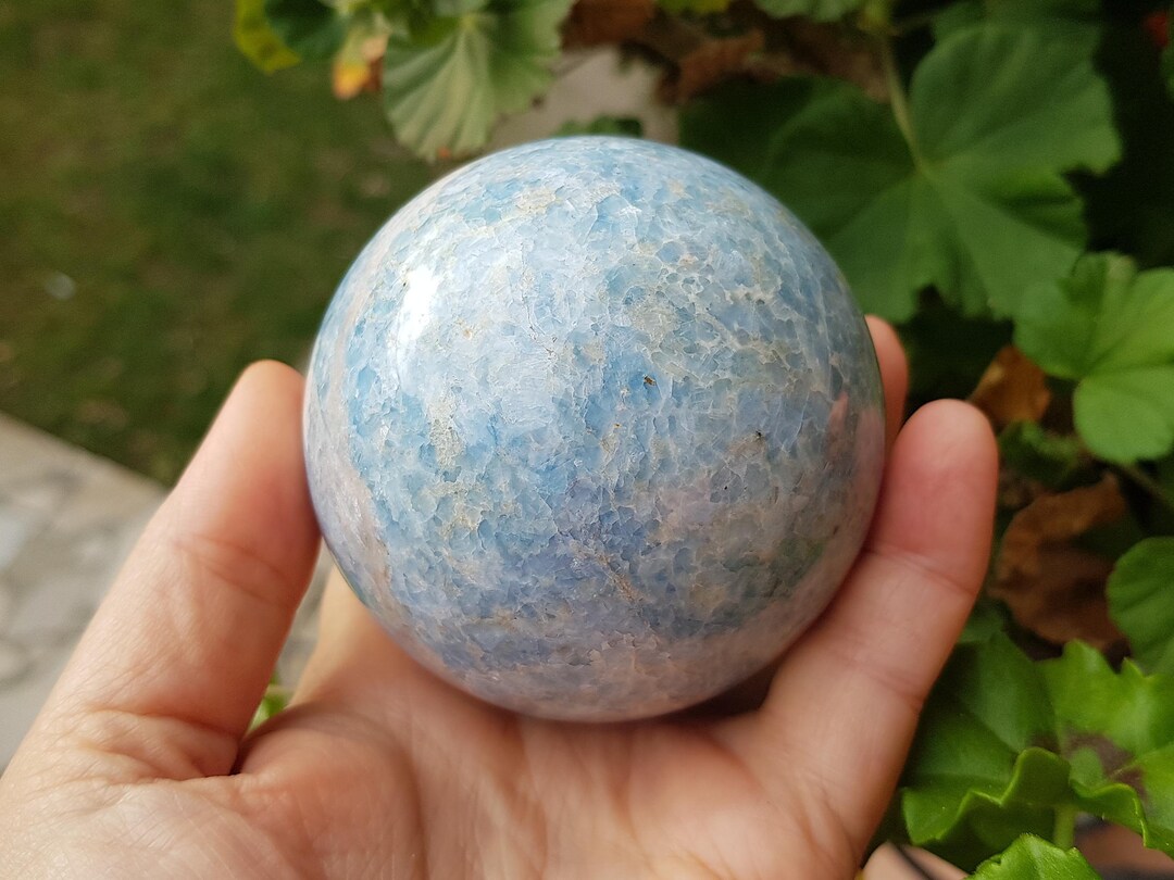 2.8" VIOLANE Blue DIOPSIDE Sphere | Collectible Gemstone Sphere 72 Mm ...