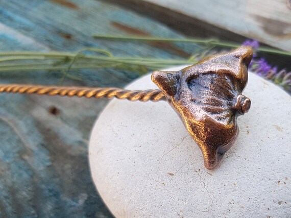 Water Caltrop With Pink Tourmaline Metal Hair Pin - Etsy