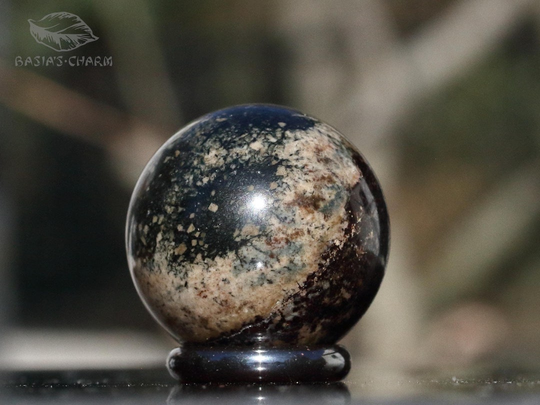 1.4" PECTOLITE With NEPHELINE Sphere | Rare Collectible Gemstone Sphere ...
