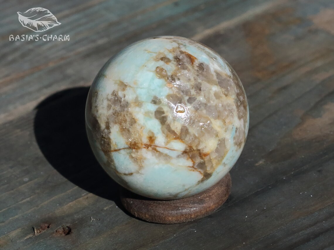 1.6 BLUE AMAZONITE SPHERE Rare Collectible Gemstone | Etsy