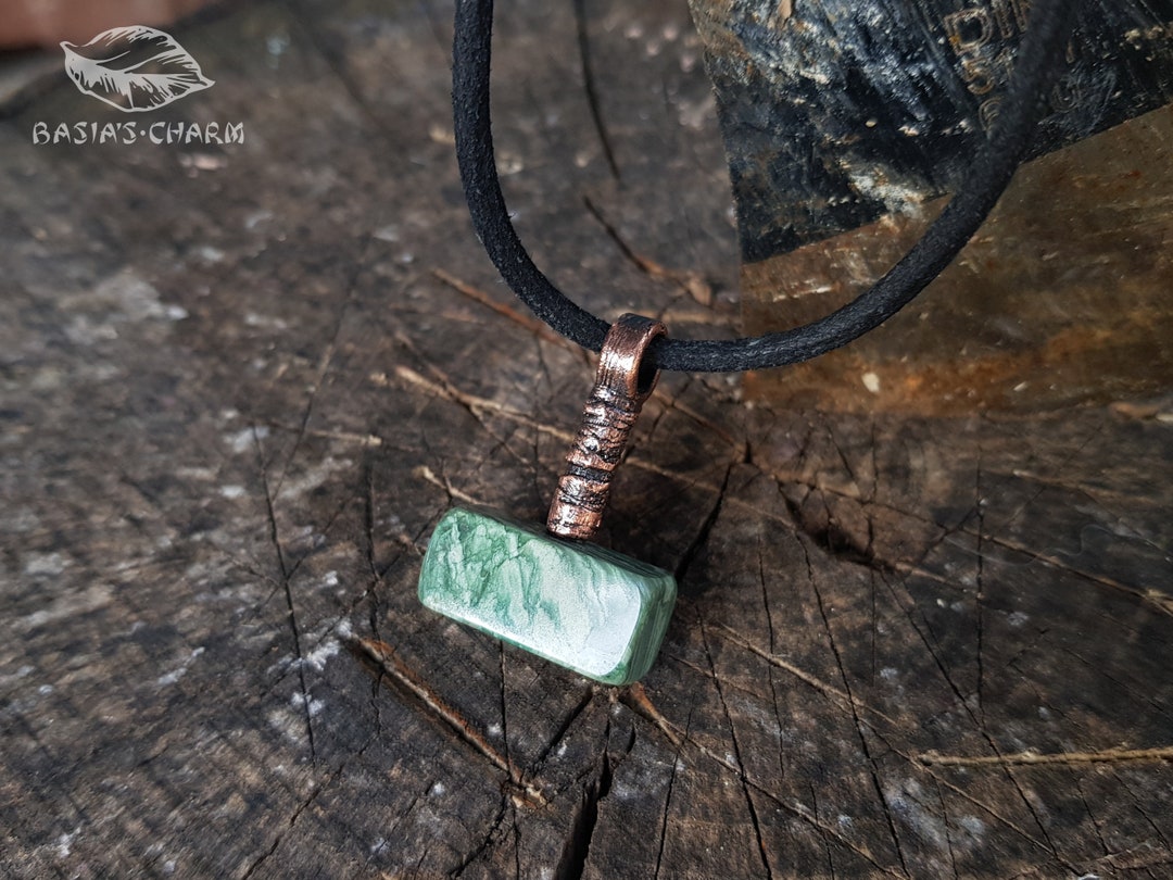 Thor's Blacksmith Hammer | Trass Stone Pendant | Blacksmith Choker ...