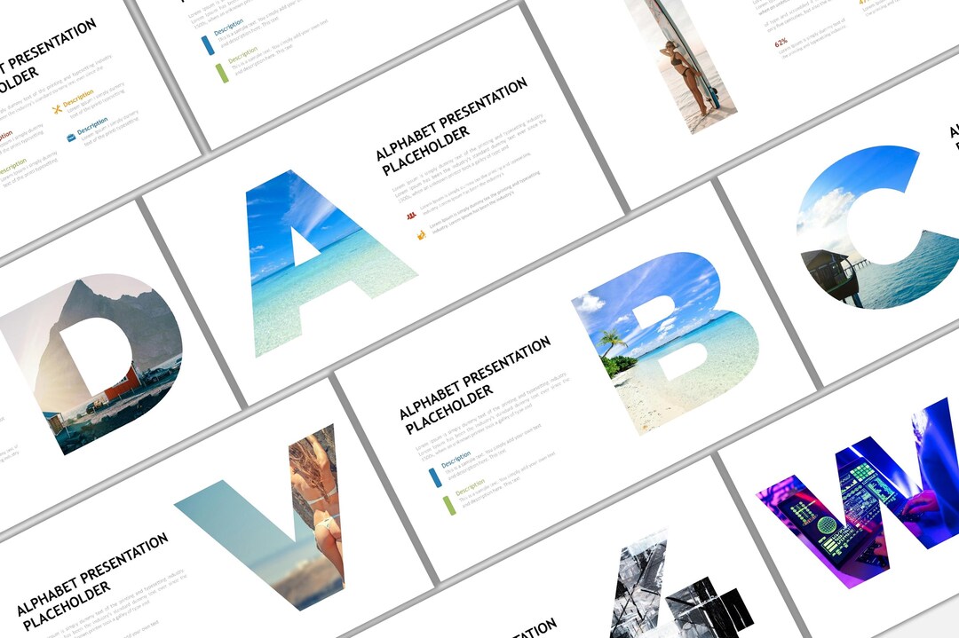 Alphabet Deck – Infographic Powerpoint Template | Creative Letter ...