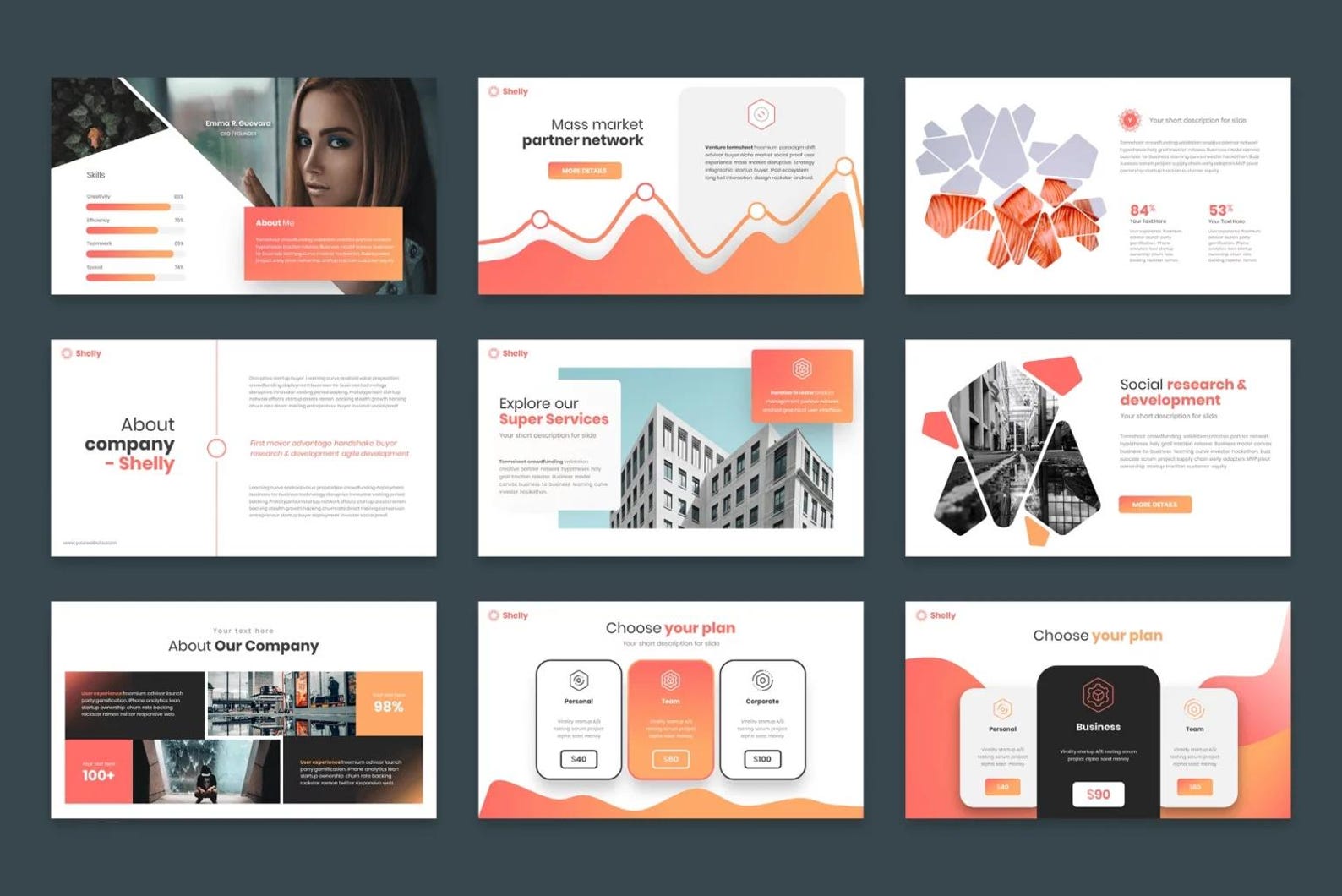 Shelly Powerpoint Template, Business Powerpoint Template, Modern PPT ...