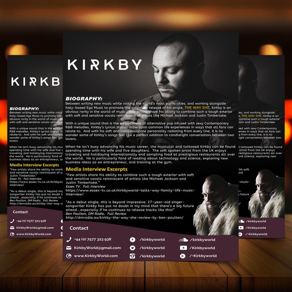 Artist One Sheet - Etsy