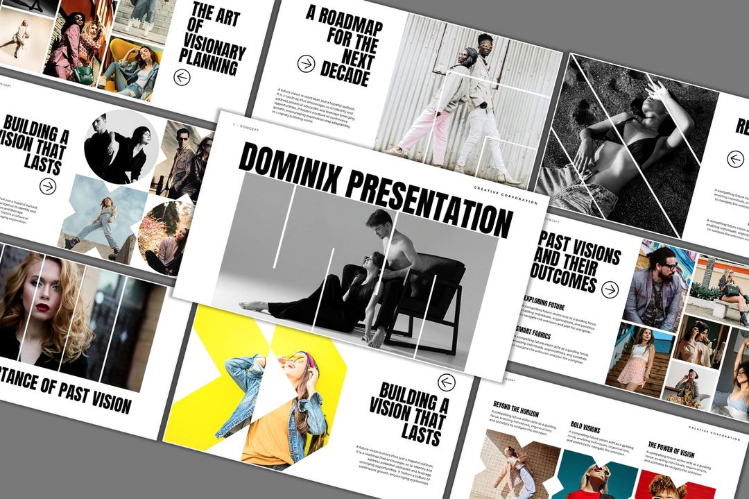 Clean Modern Powerpoint Template | 45+ Unique Presentation Slides for ...