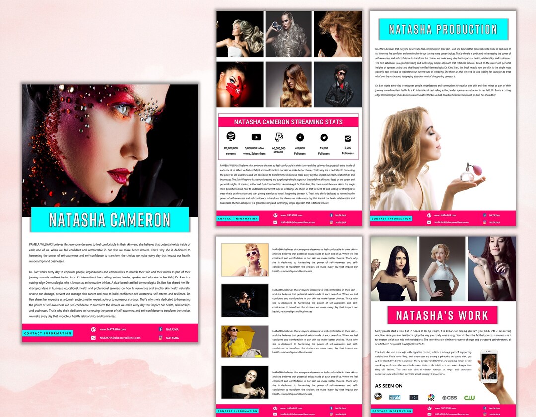 Media Kit Template in Powerpoint, 5 Pages Instant Download, Editable ...