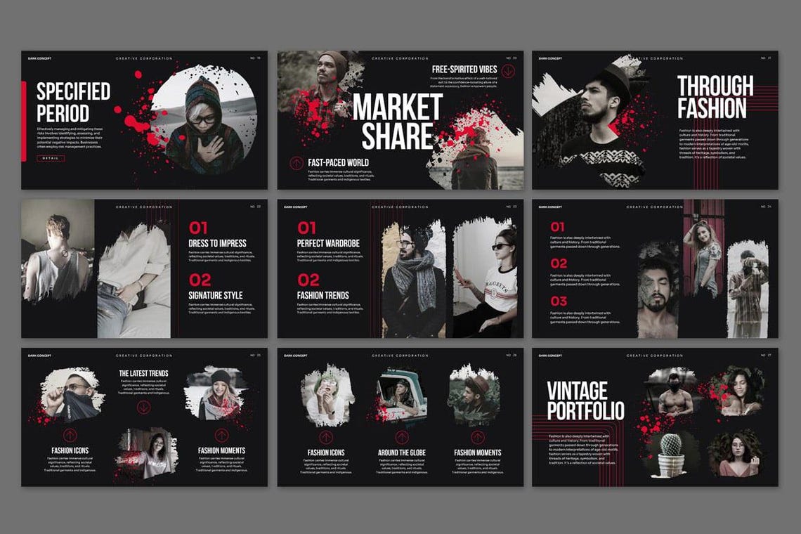 Dark Brusher Powerpoint, Horror Powerpoint Template, Dark Dope Theme ...