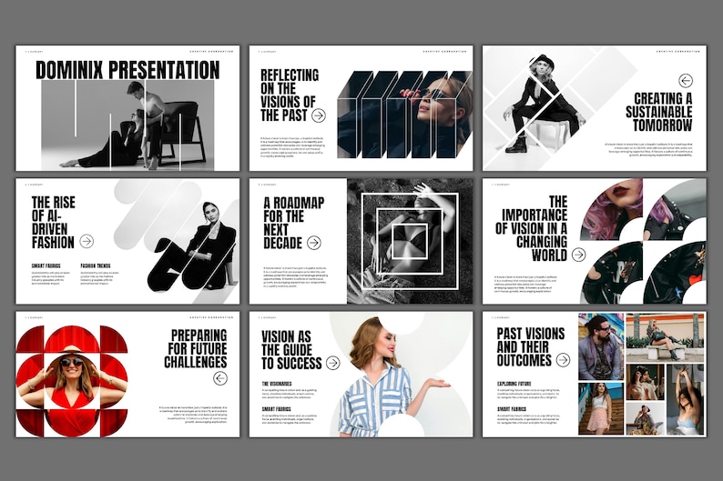Clean Modern Powerpoint Template | 45+ Unique Presentation Slides for ...