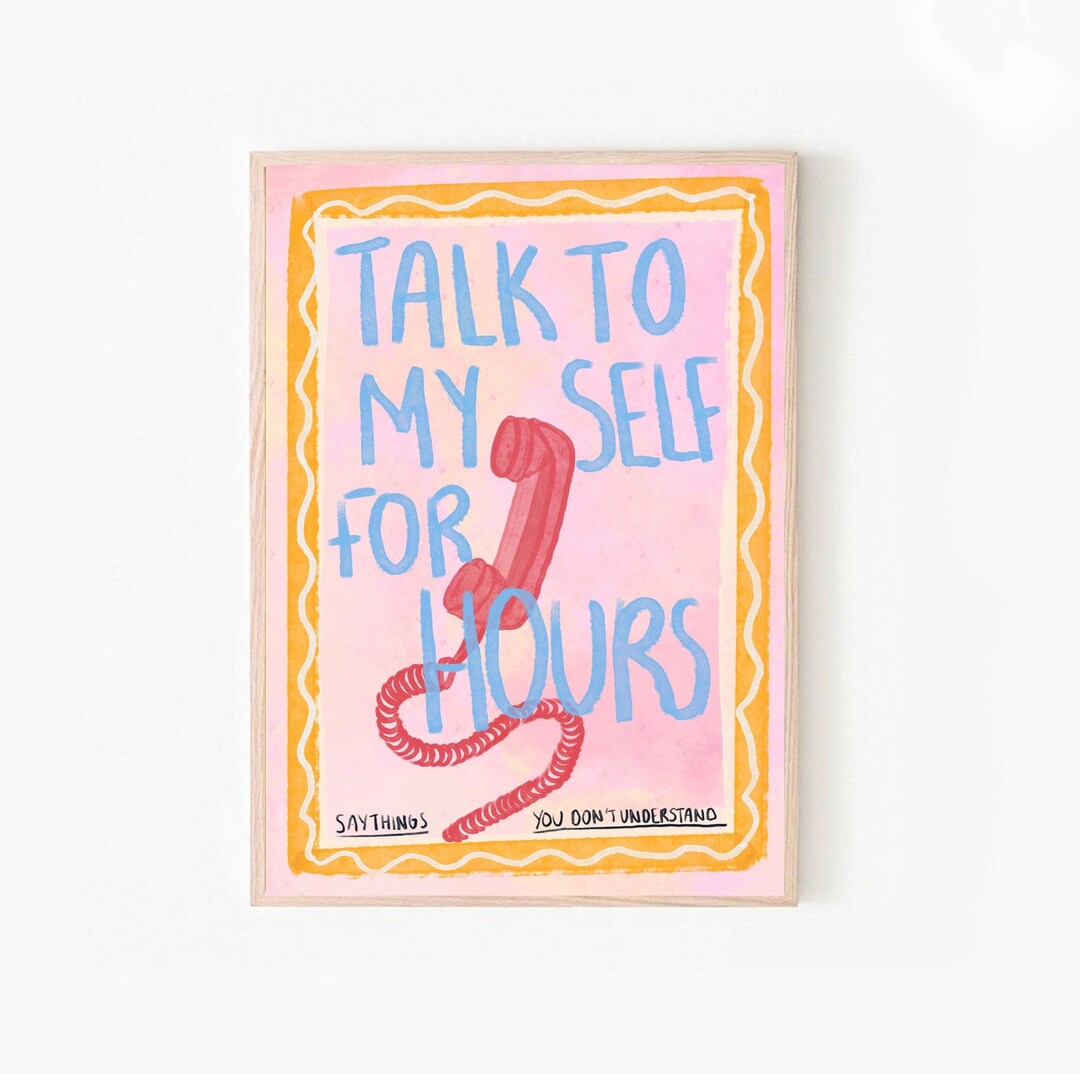 Impression Parle-toi pendant des heures oeuvre d'art - Etsy France