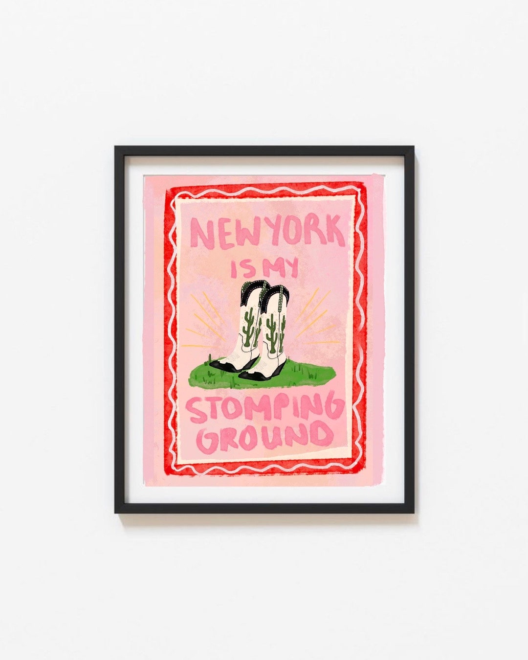 Stomping Ground Customisable Wall Print Illustrated by Weezy Colourful ...