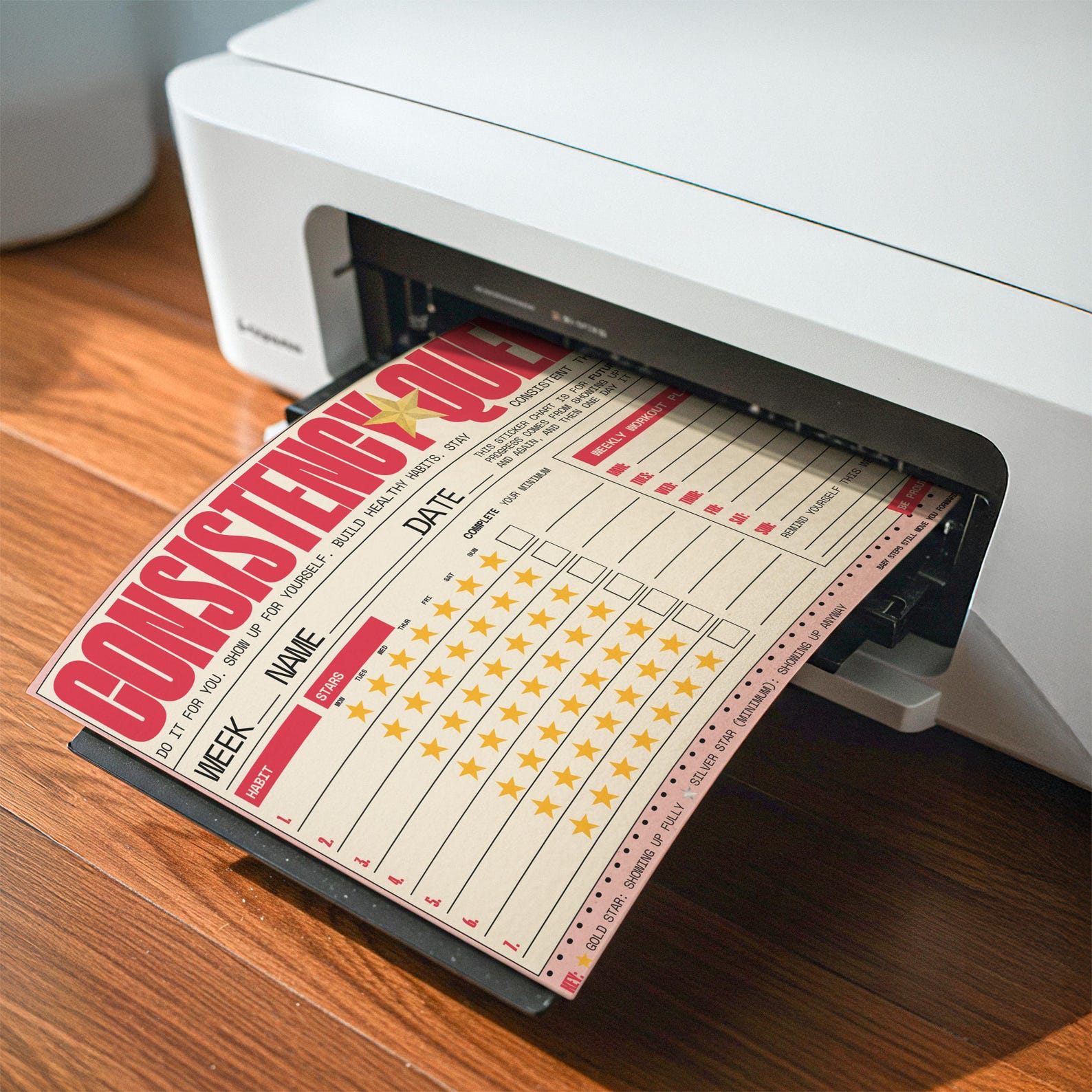 Adult Habit Tracker Star Chart – 1 Week Routine & Consistency Planner ...