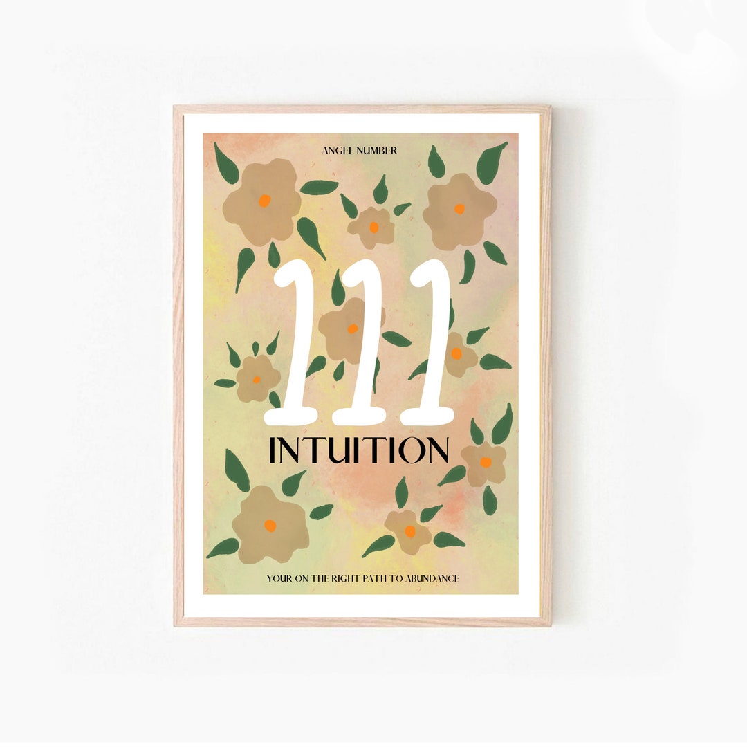 111 Angel Numbers Intuition Print - A4 Print | A3 Print | A2 Print Art ...
