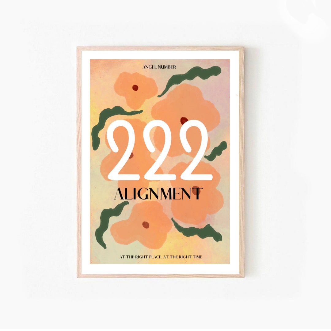 222 Angel Numbers Alignment Print - A4 Print | A3 Print | A2 Print Art ...
