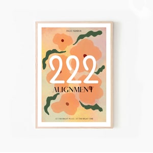 222 Angel Numbers Alignment Print - A4 Print | A3 Print | A2 Print Art ...