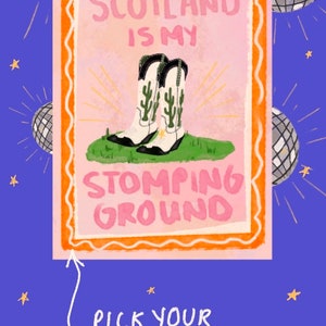 Stomping Ground Customisable Wall Print Illustrated by Weezy Colourful ...