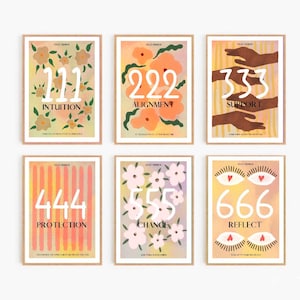 222 Angel Numbers Alignment Print - A4 Print | A3 Print | A2 Print Art ...