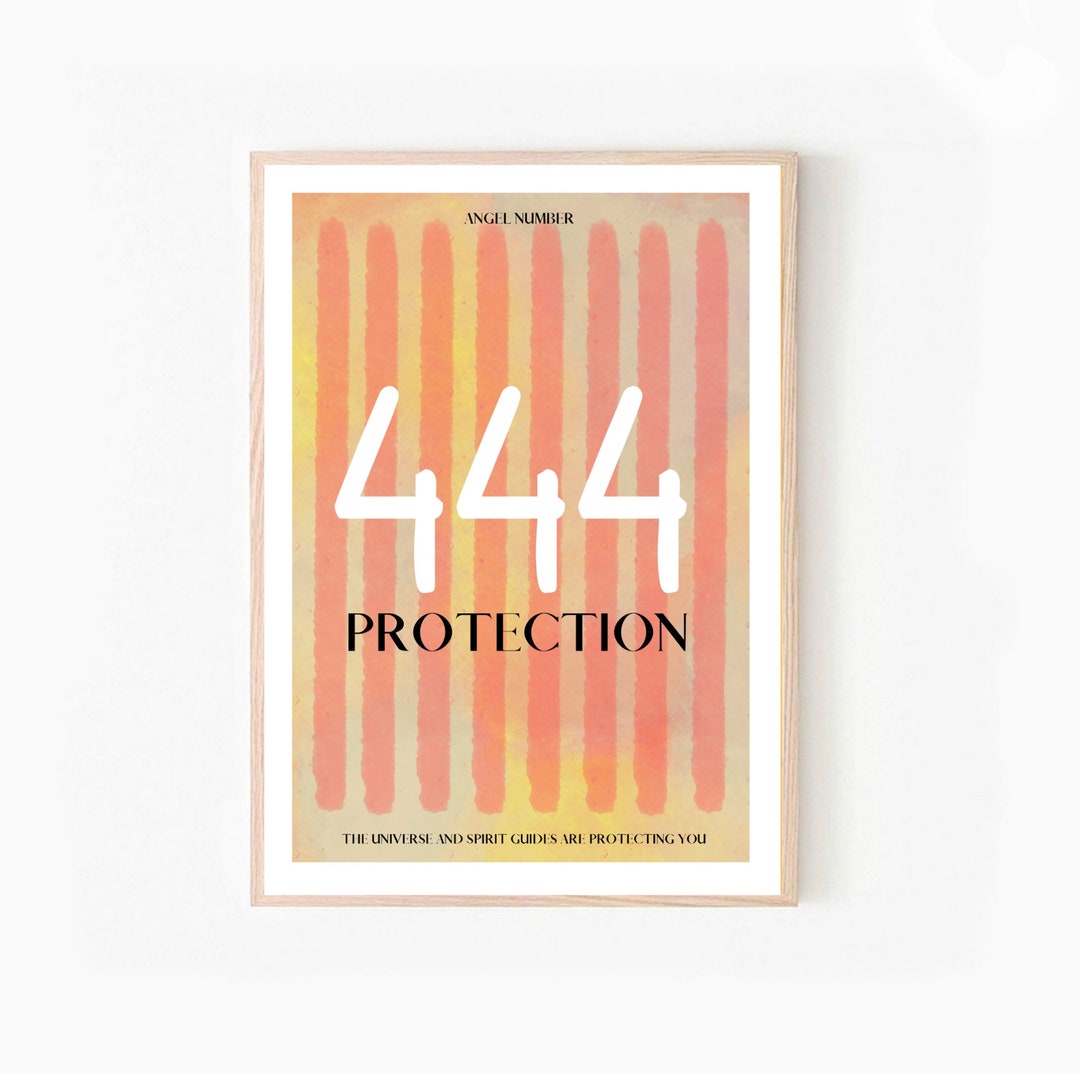 444 Angel Number Protection Art Print - Spiritual Wall Decor (unframed ...