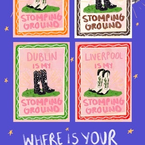 Stomping Ground Customisable Wall Print Illustrated by Weezy Colourful ...