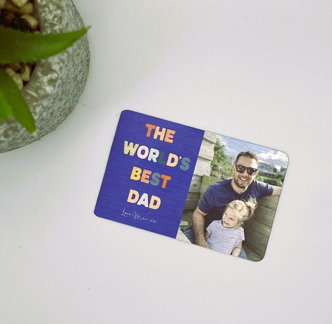 Personalised Photo Wallet Card for Dad, Aluminium Personalised ...