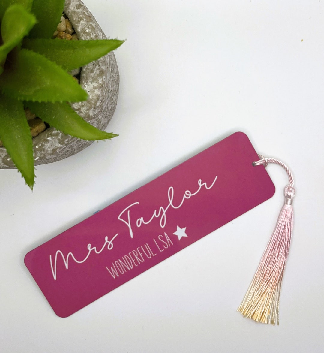 Best Teacher Bookmark, Best TA Bookmark, Personalised Teacher Gift, End ...