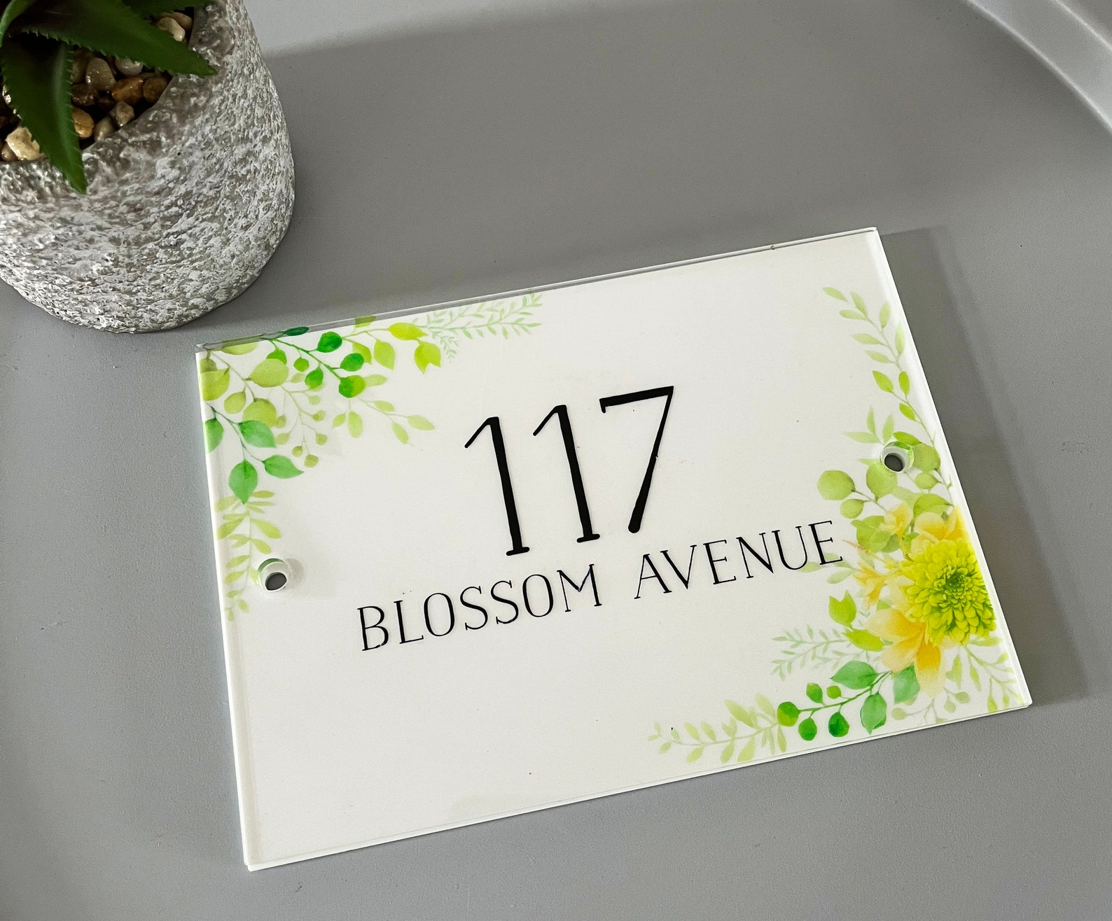 Acrylic House Number Door Sign Contemporary House Sign - Etsy