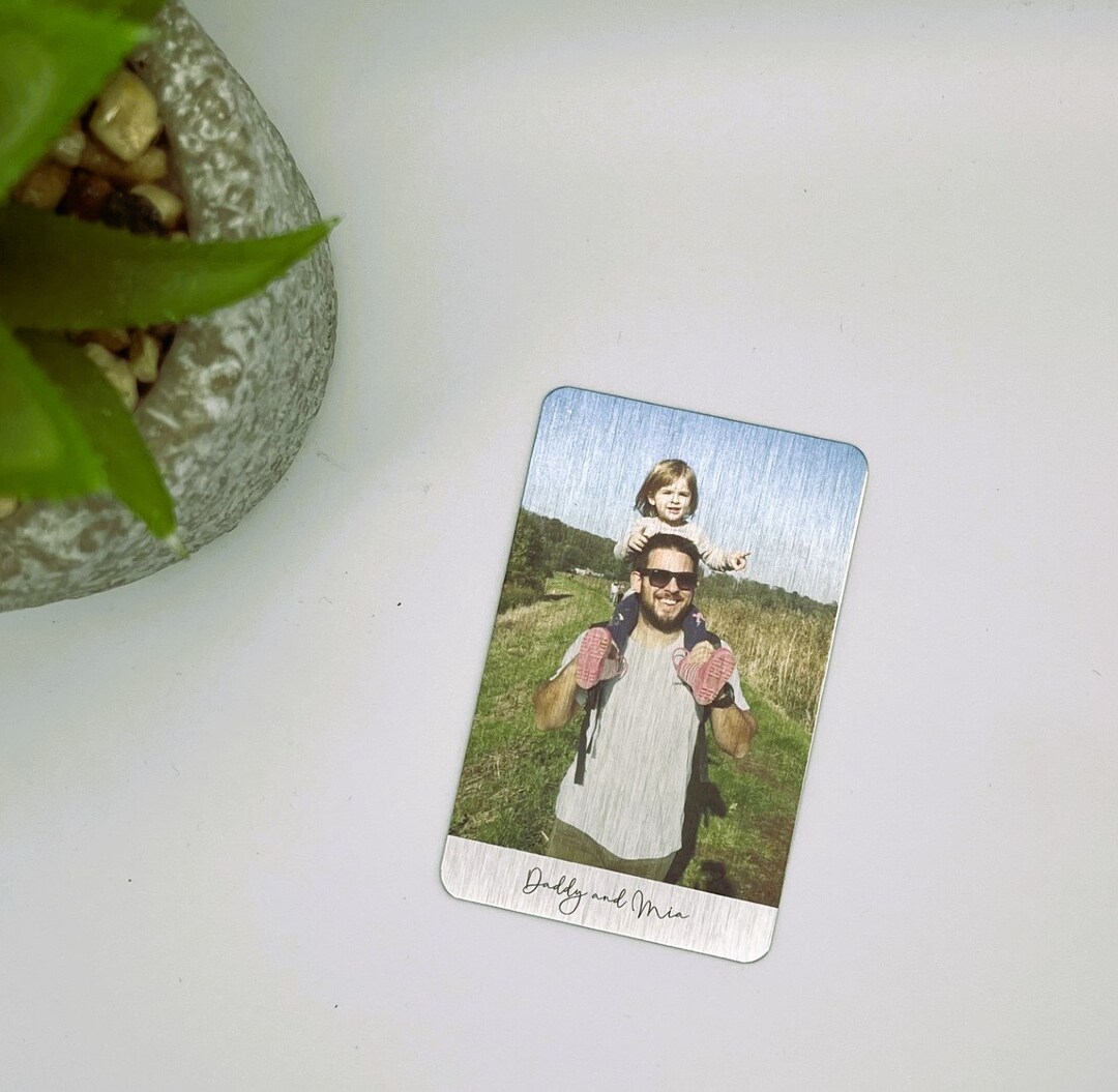 Personalised Photo Wallet Card for Dad, Aluminium Personalised ...