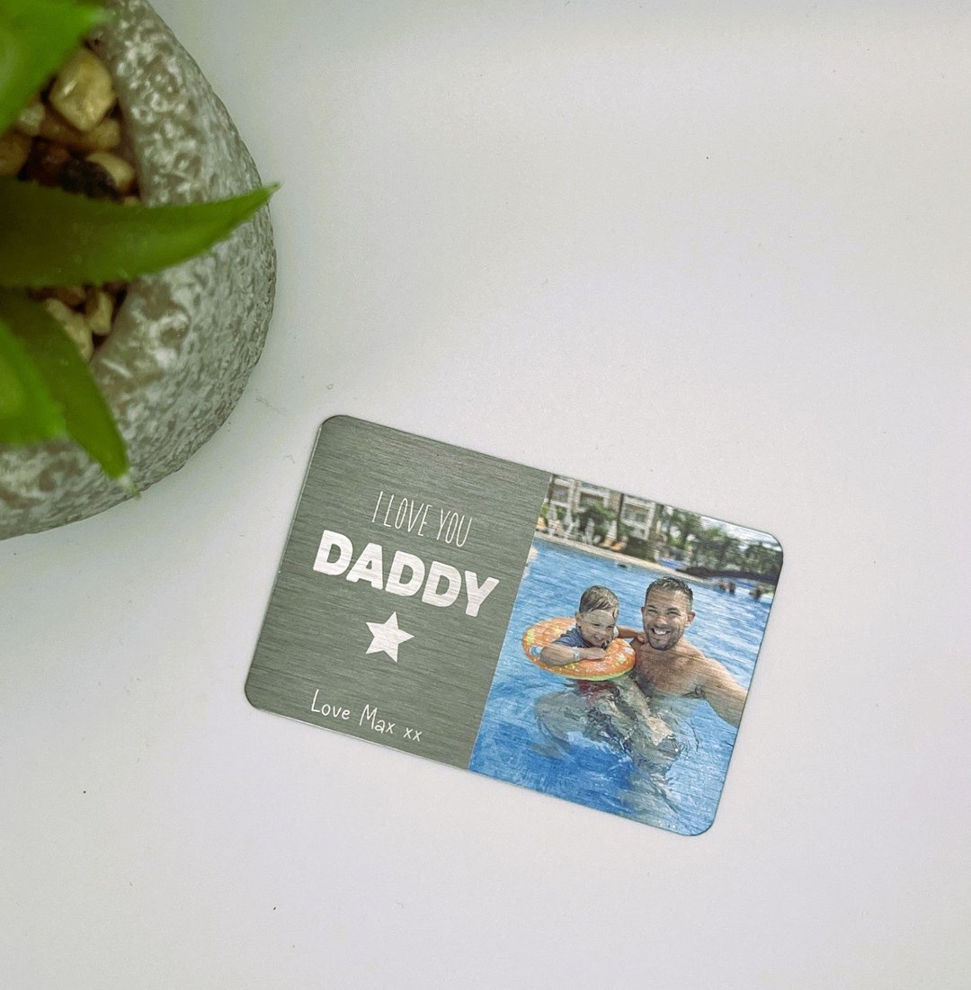 Personalised Photo Wallet Card for Dad, Aluminium Personalised ...